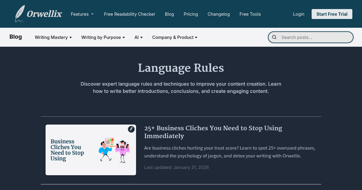 Language Rules - Advice to Improve Your Writing | Orwellix Blog