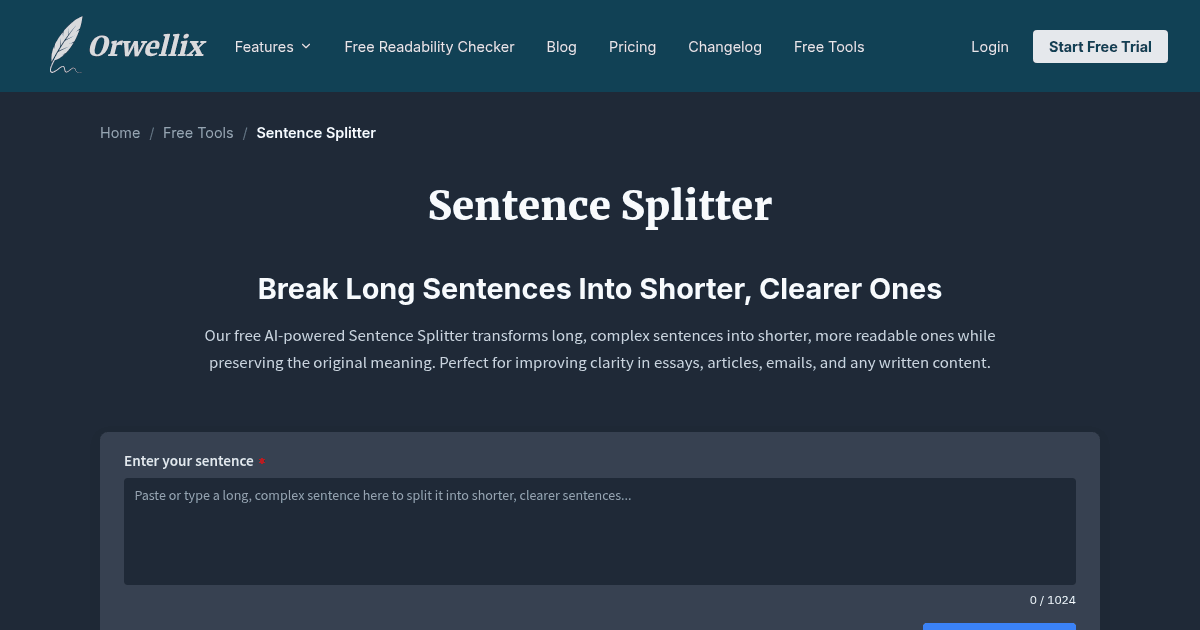 Sentence Splitter | Split Long Sentences Into Shorter Ones